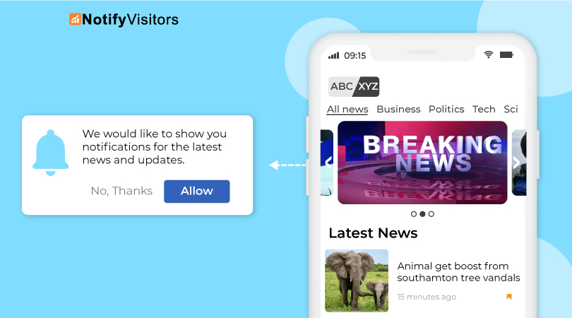 7 Tips to Send News Push Notifications for News App | NotifyVisitors