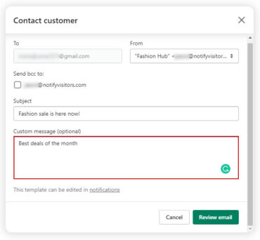 How to Email Customers on Shopify? [Step-by-Step Guide] | NotifyVisitors