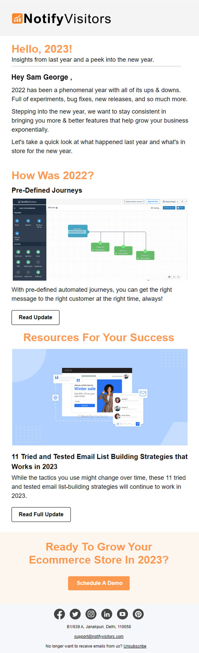 Email Design: Examples & Best Practices [2023] | NotifyVisitors