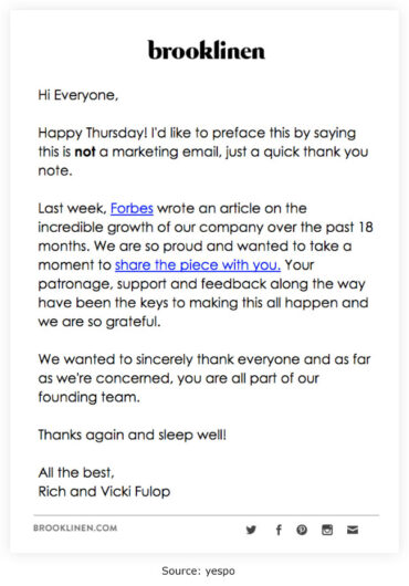 65+ Thank you Email Subject Lines [Examples] | NotifyVisitors