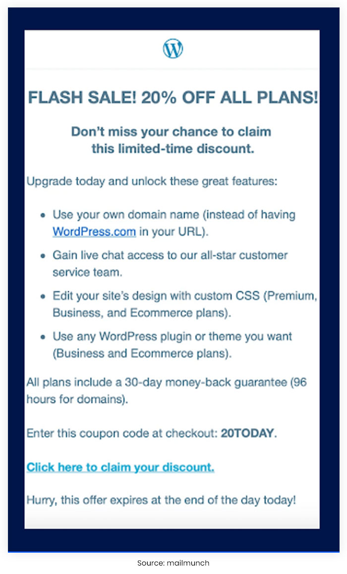 23 Best Promotional Email Examples (2023) | NotifyVisitors
