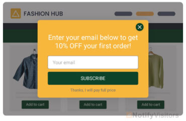 Email Popups: Examples and Best Practices to Follow | NotifyVisitors